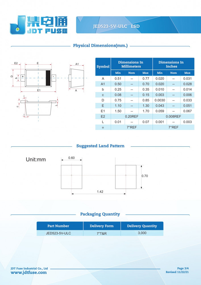 JED523-5V-ULC datasheet page 4