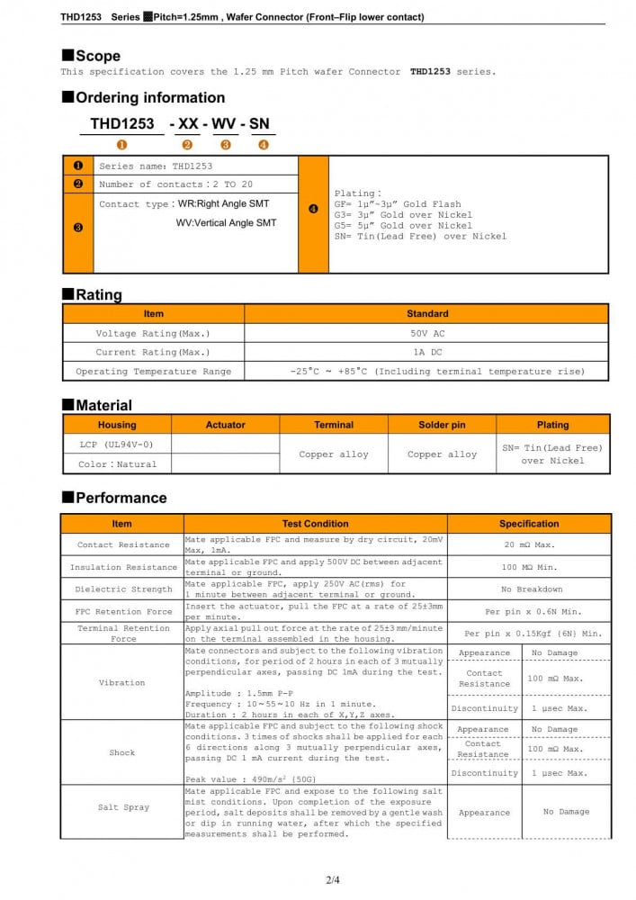 THD1253 specification page 2