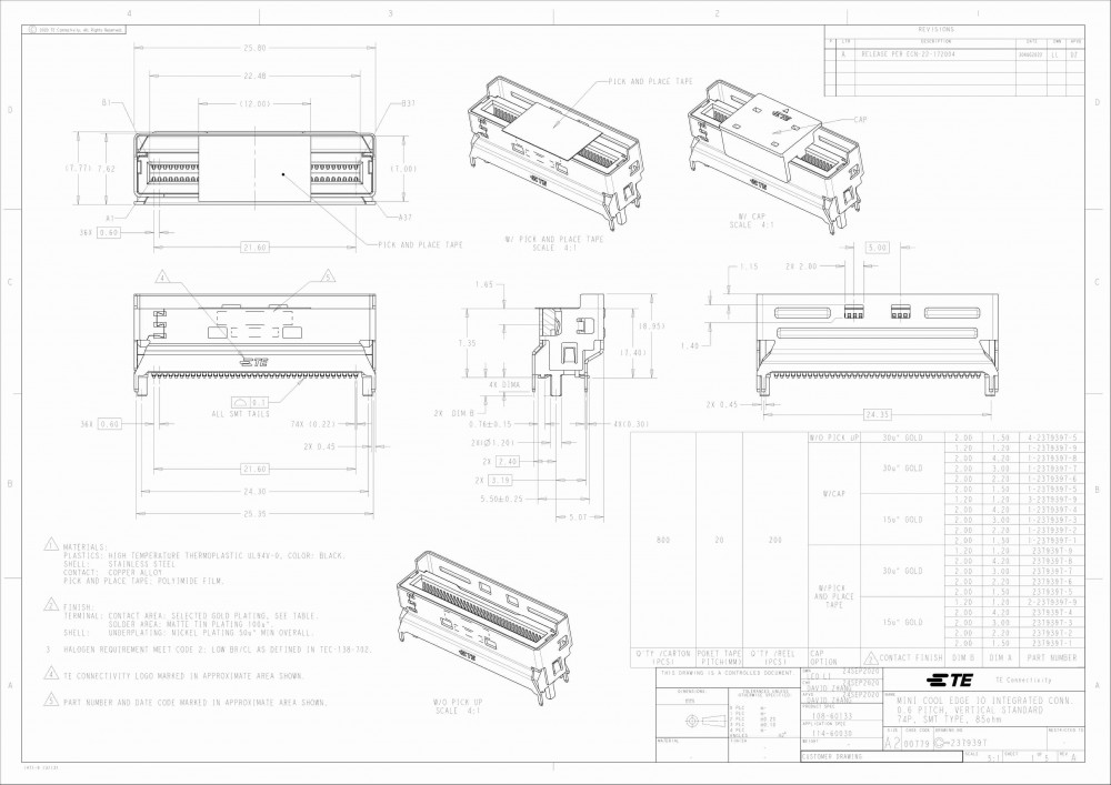 TE Connectivity 1-2379397-7 drawing page 1