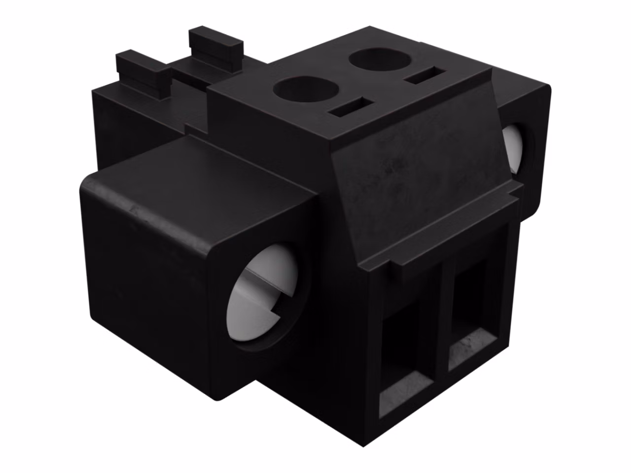 3.81mm Pitch Eurostyle Horizontal Plug, with Retention Screws and Standard Imprinting, Gold (Au) Plated, Black, 2 Circuits for sale