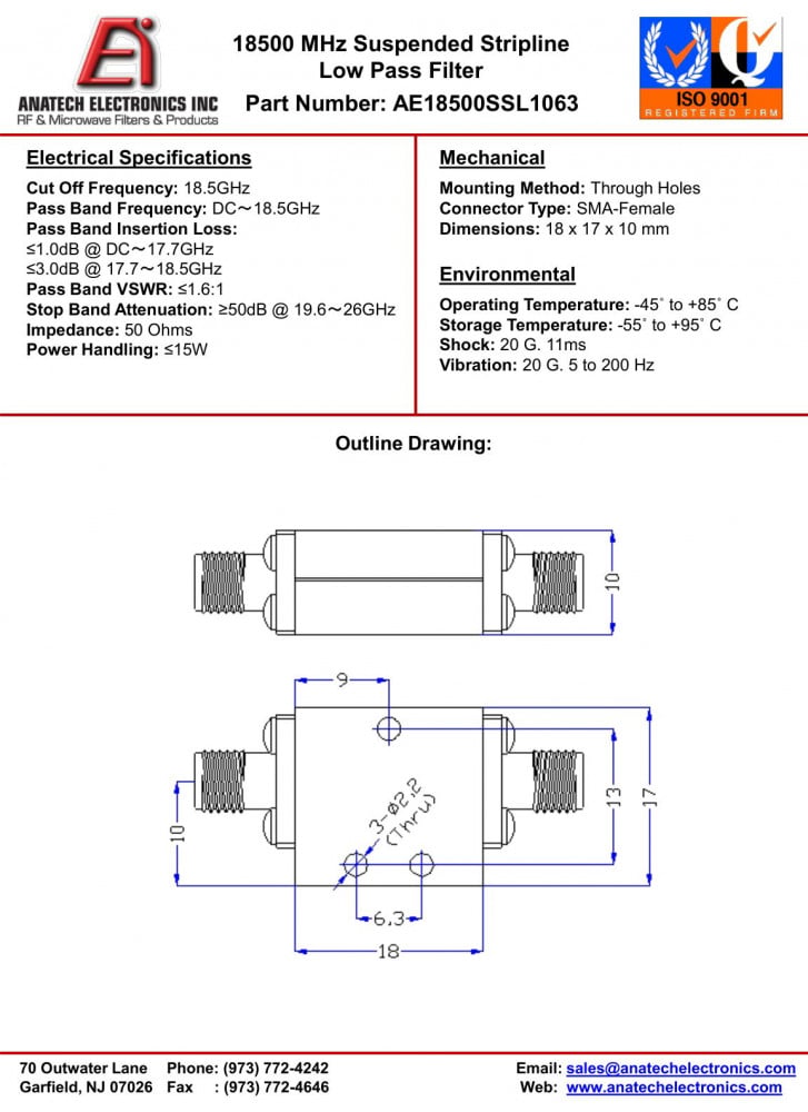 AE18500SSL1063 technical document page