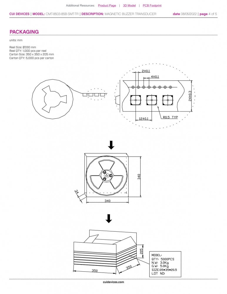 CMT-8503-85B-SMT-TR datasheet page 4