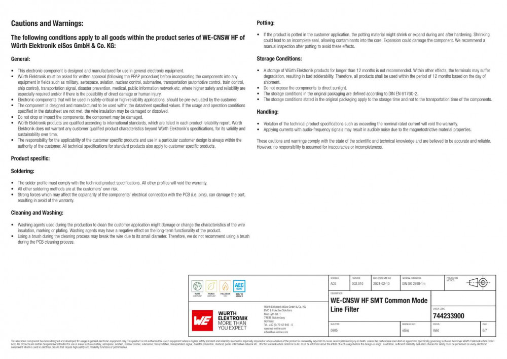 744233900 datasheet page 6