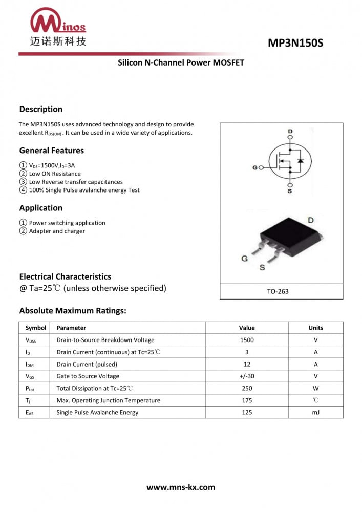 MP3N150S datasheet page 1