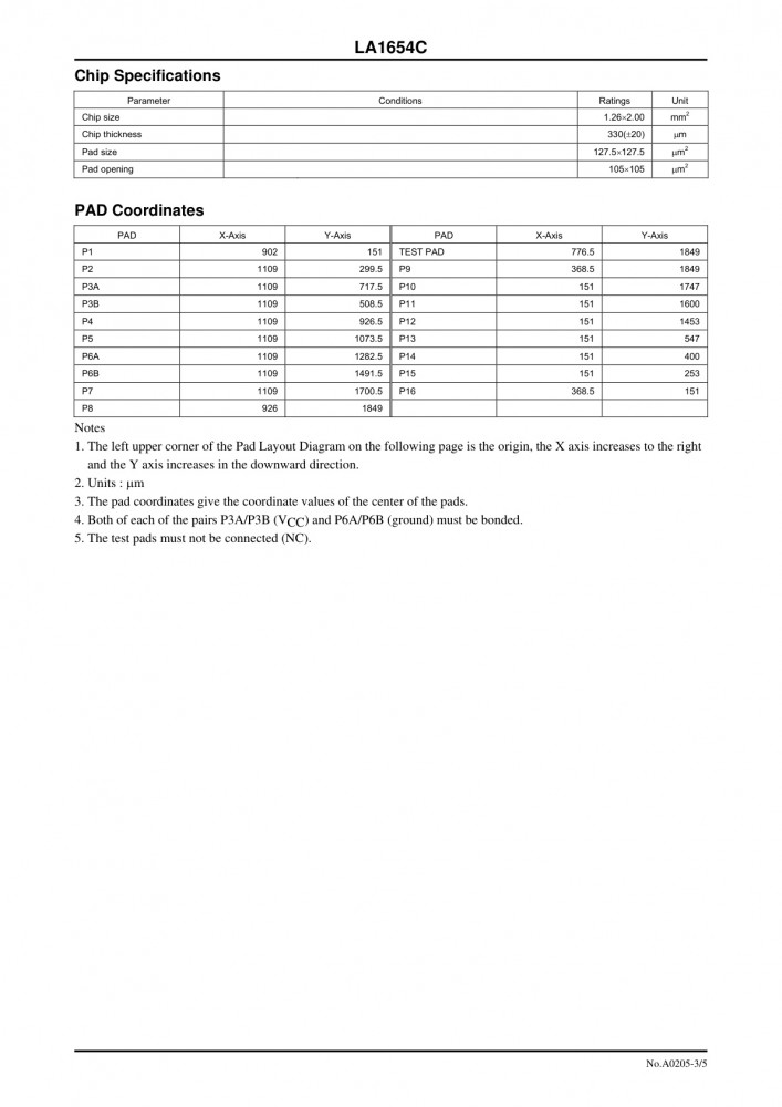 LA1654C technical document page 3