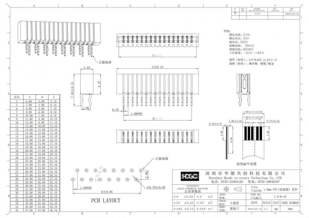HDGC 1.0-B-24P product document preview