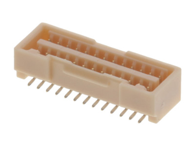 Micro-Lock 1.25mm Pitch Dual-Row Vertical Header, Beige, 40 Circuits