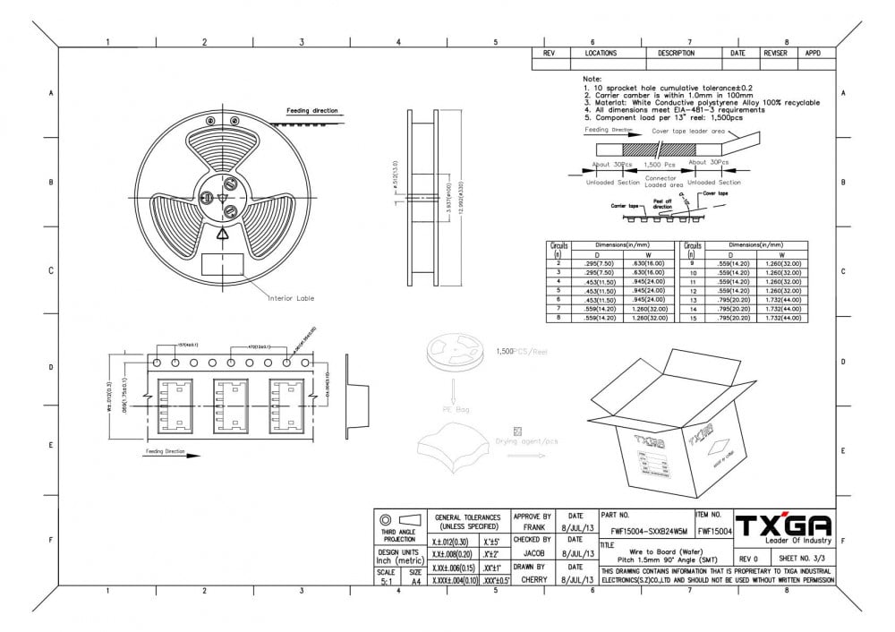 TXGA FWF15004 drawing page 3