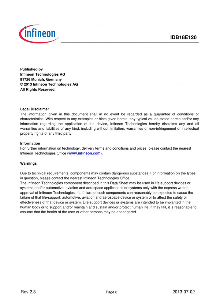 IDB18E120 datasheet page 8