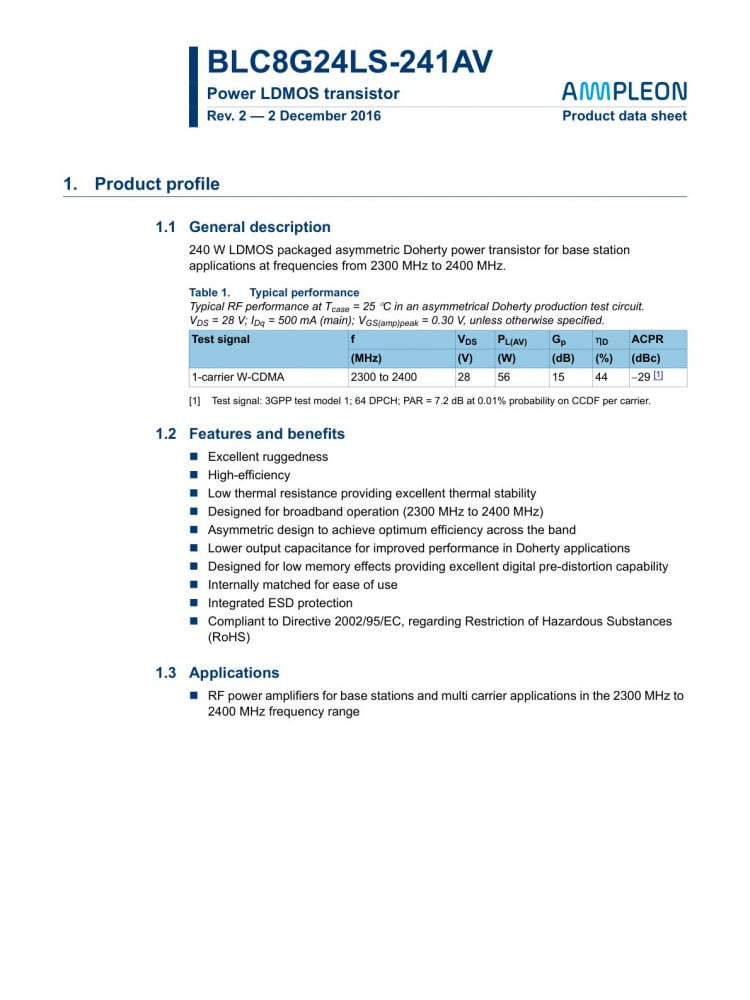 BLC8G24LS-241AVY datasheet page 1