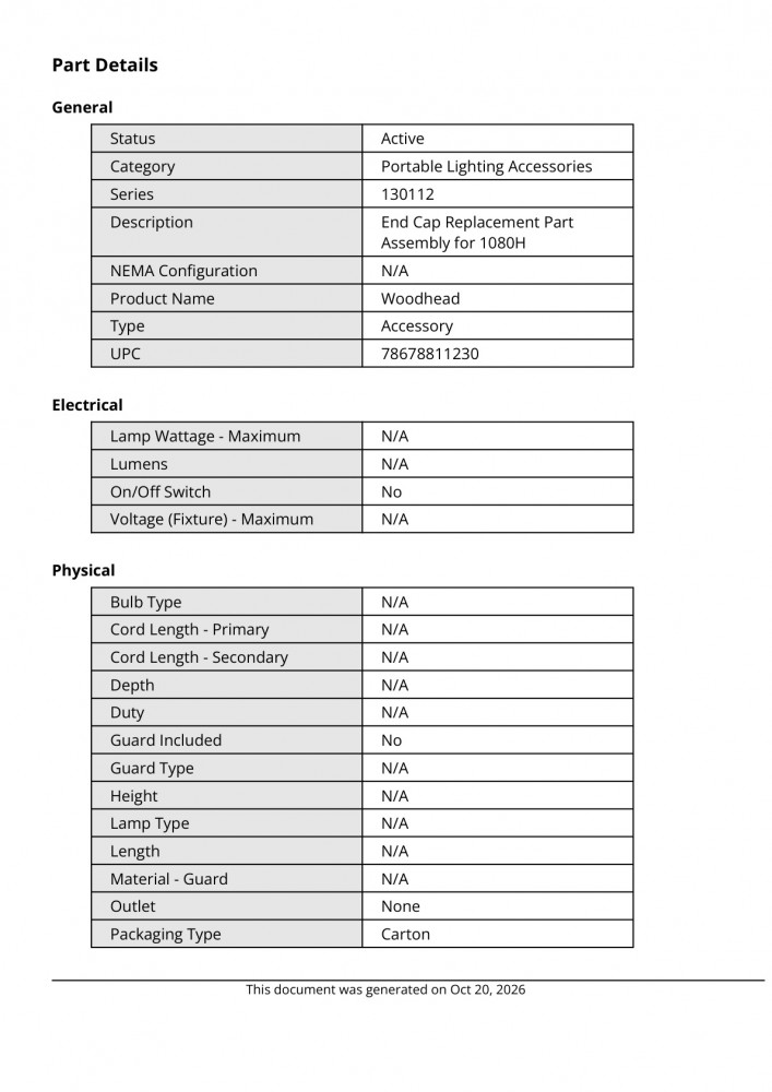 Product document image 2 for MOLEX 1301120039