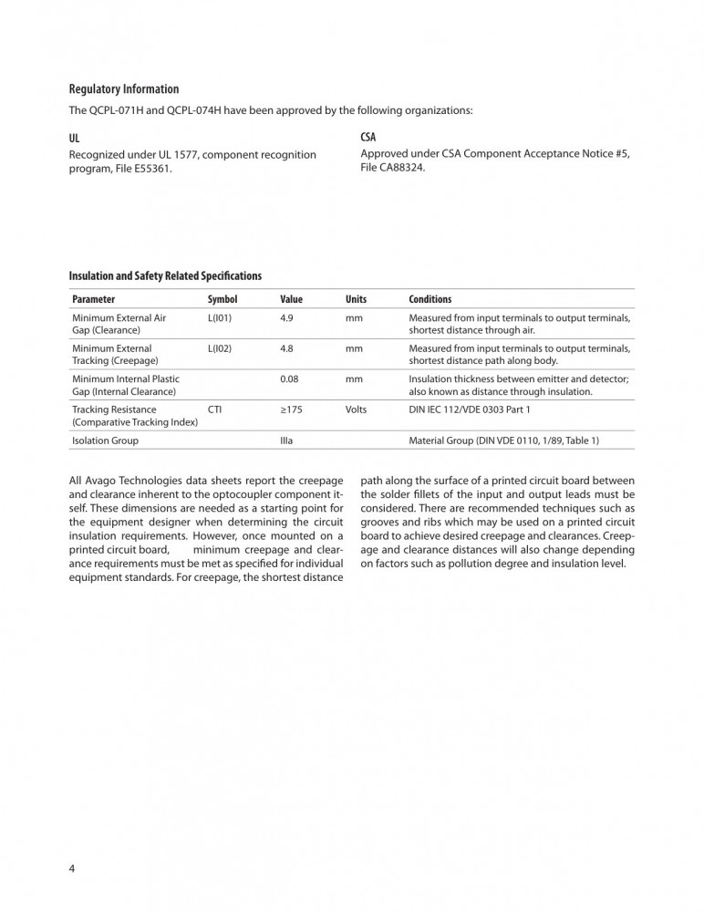 QCPL-074H-500E datasheet page 4