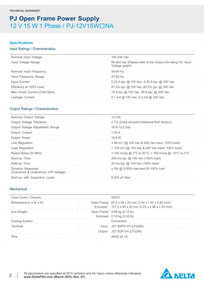 PJ-12V15WCNA datasheet page 2