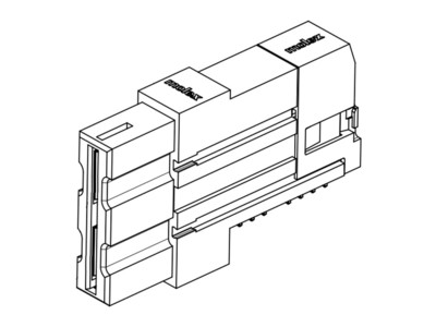 GbX I-Trac Vertical Receptacle, Power Module, 2 Blades, 80 Amps, Lead-Free