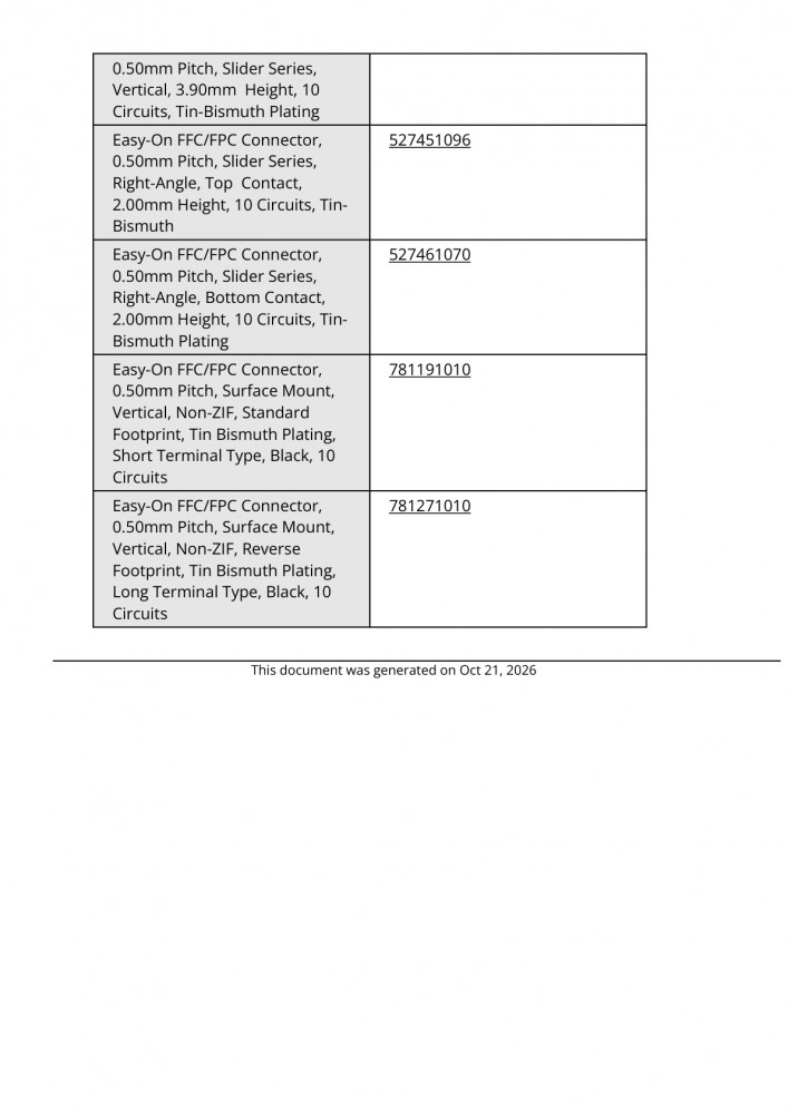 Technical document image 3 for Molex 982660100