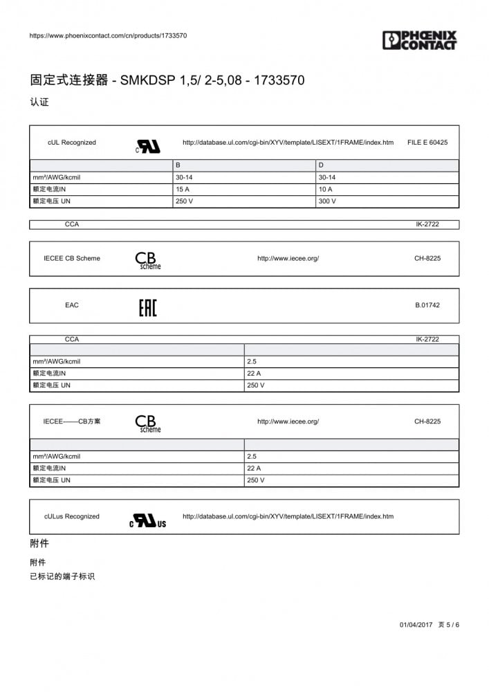 Phoenix Contact 1733570 product document page 5