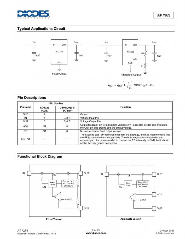 AP7363 datasheet page 2