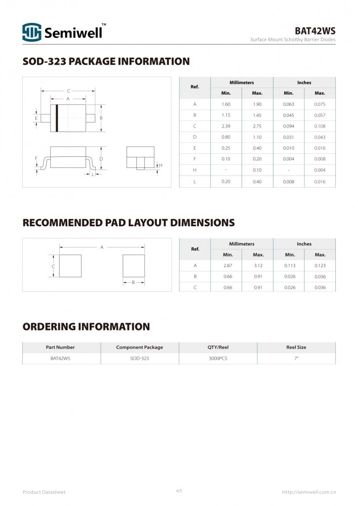 BAT42WS datasheet page 4