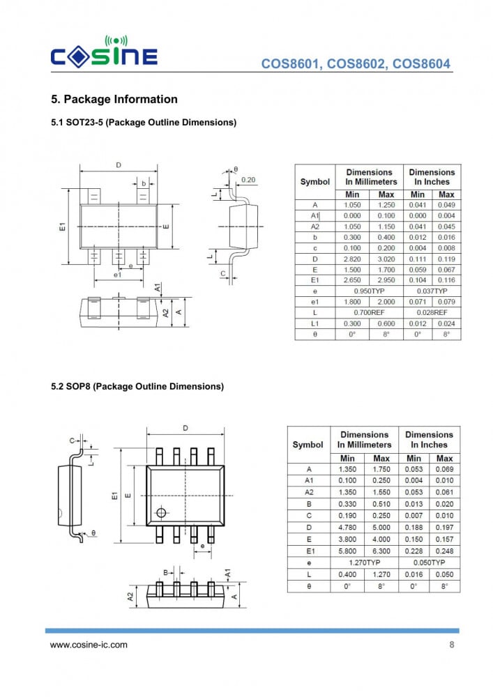 COS8602SR datasheet page 8