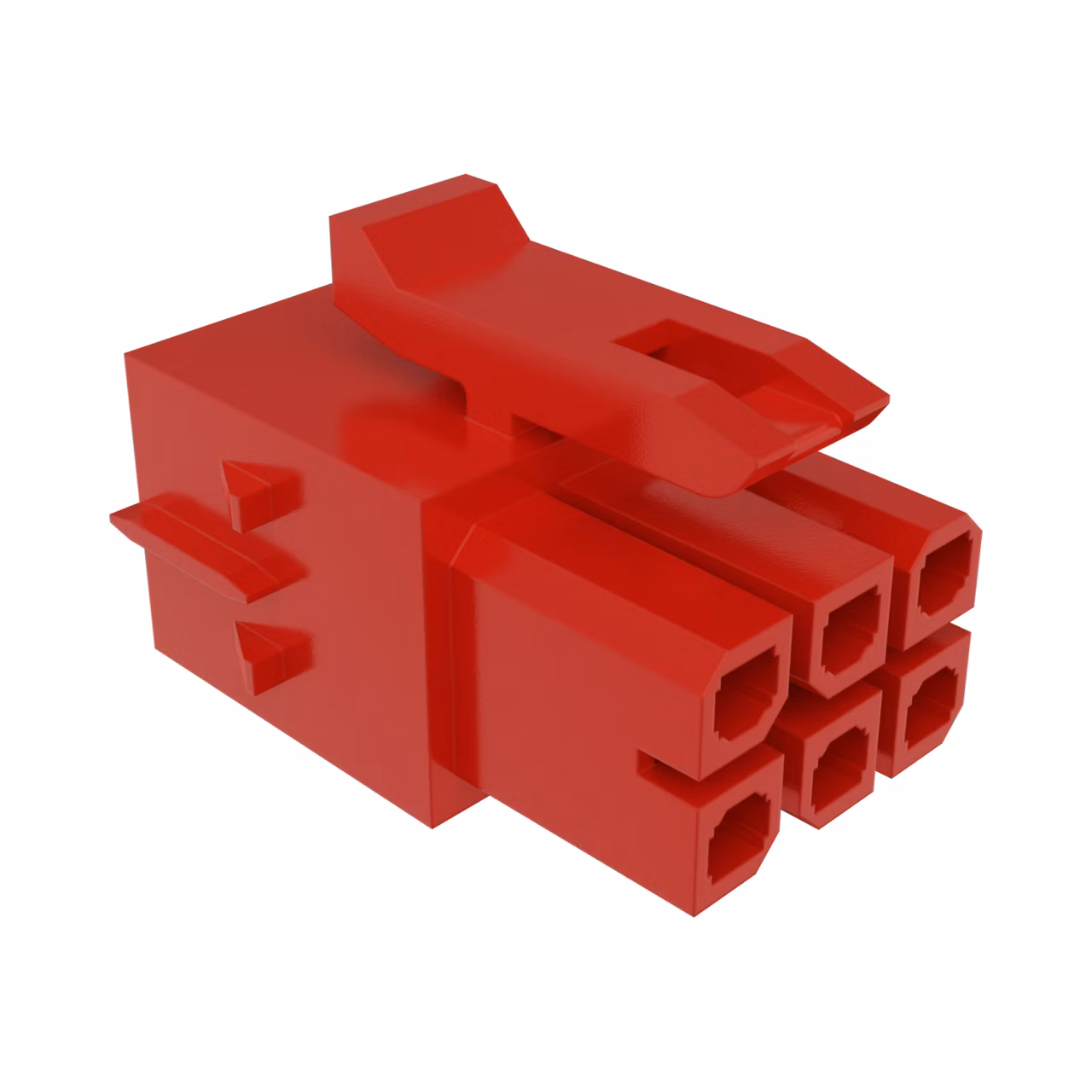 Micro-Fit+ Versa Color Receptacle Housing, Dual Row, 6 Circuits, UL 94V-0, Glow-Wire Capable, Red for sale