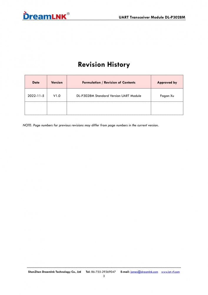 DL-P3028M datasheet page 3