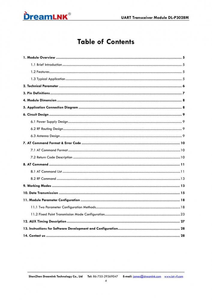 DL-P3028M datasheet page 4