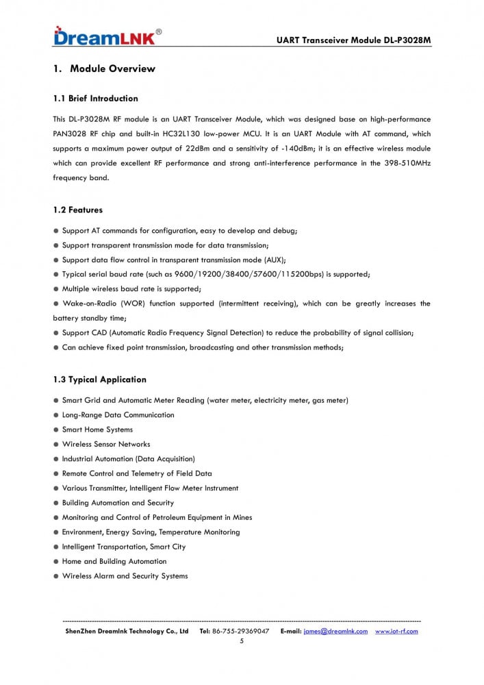 DL-P3028M datasheet page 5