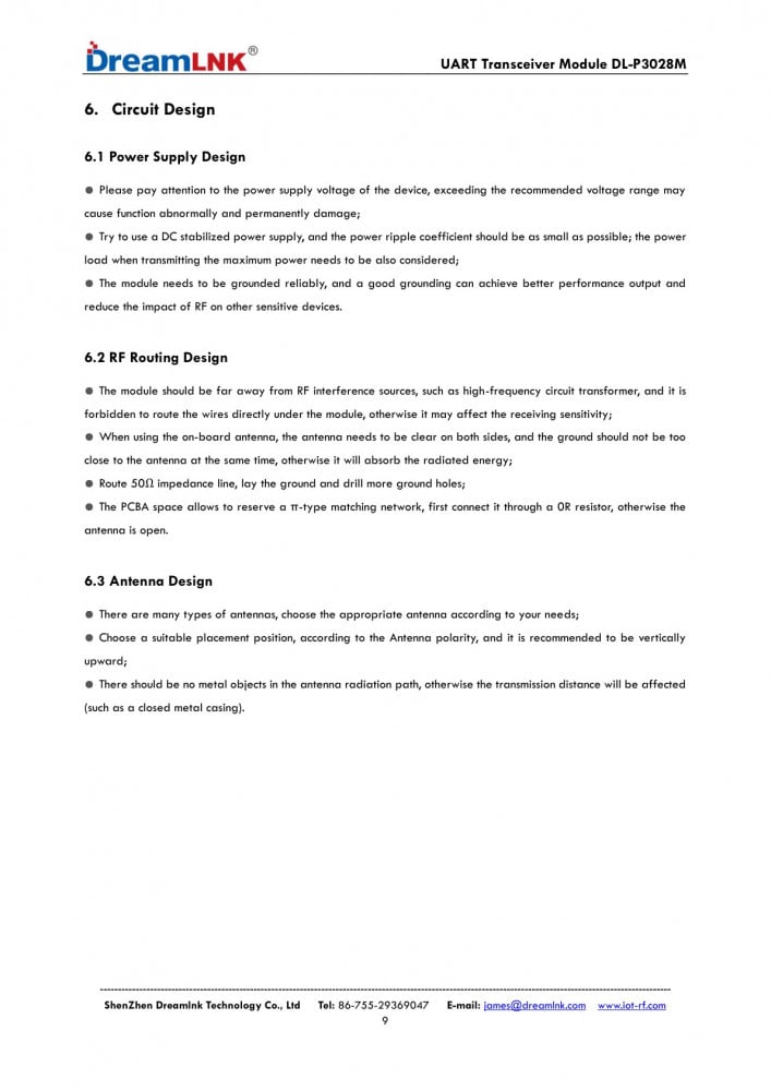 DL-P3028M datasheet page 9