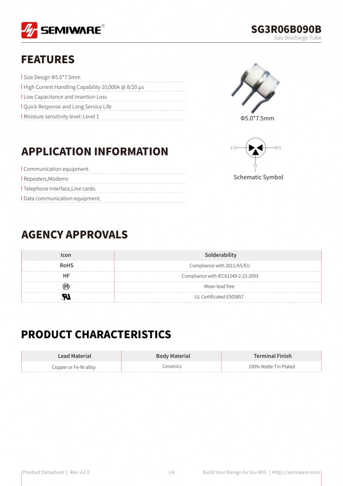 SG3R06B090B technical document page 1
