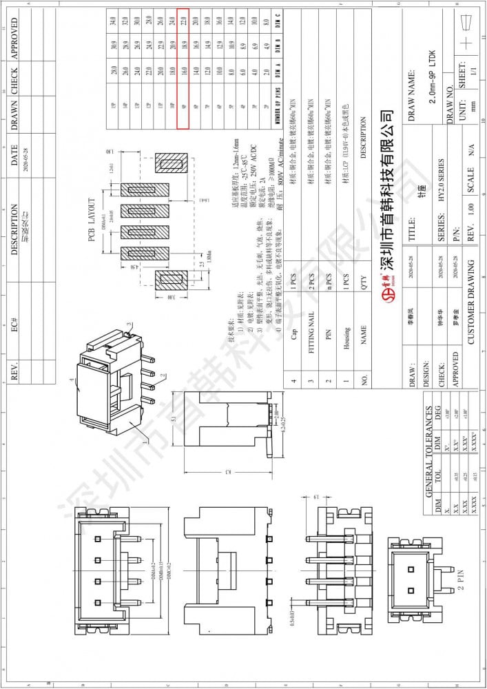 2.0-9P LTDK technical document page 1