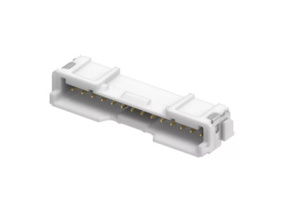 2.00mm Pitch, Micro-Lock Plus PCB Header, Single Row, Right-Angle, Surface Mount, Matte Tin Plating, Positive Lock, 16 Circuits, Low-Halogen, Natural (White)