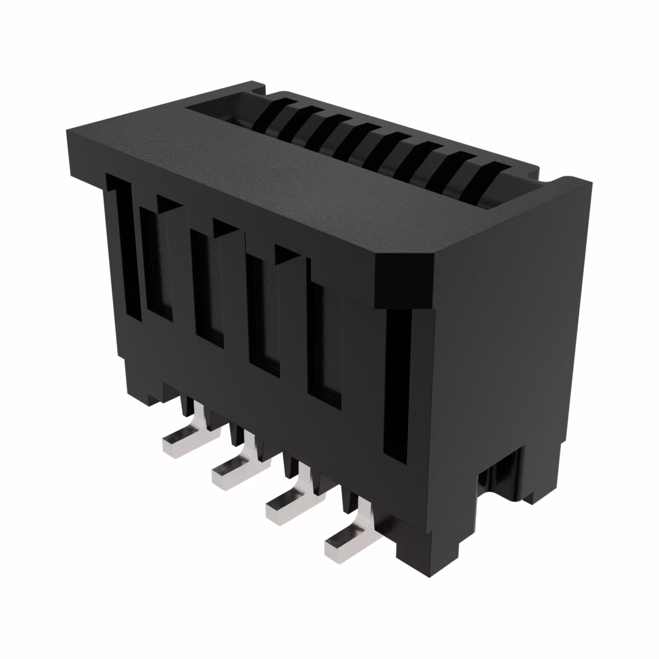 Easy-On FFC/FPC Connector, 0.50mm Pitch, Surface Mount, Vertical, Non-ZIF, Standard Footprint, Tin Bismuth Plating, Short Terminal Type, Black, 8 Circuits for sale