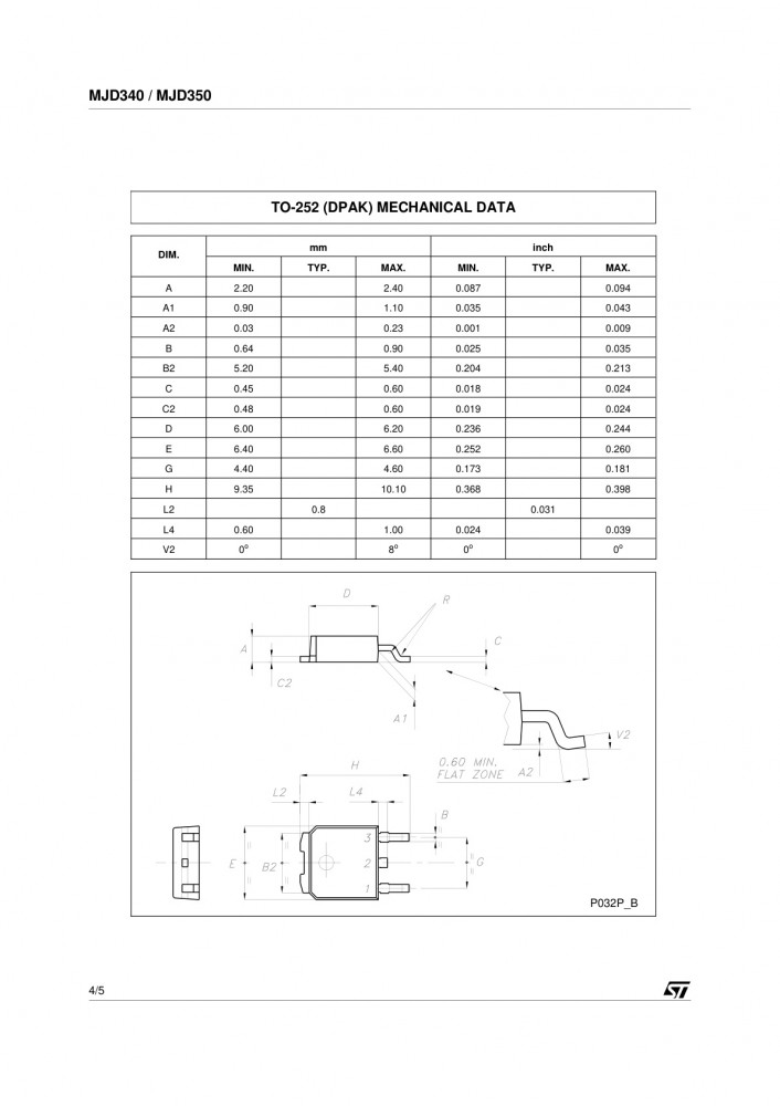 MJD340T4 datasheet page 4