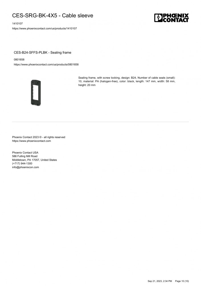 Phoenix Contact 1410107 product documentation page 10