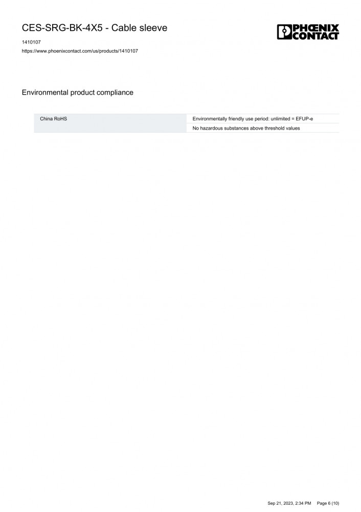 Phoenix Contact 1410107 product documentation page 6