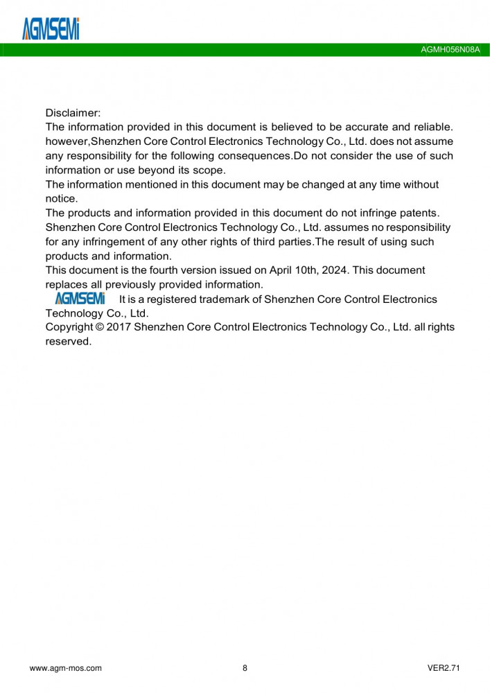 AGMH056N08A datasheet page 8