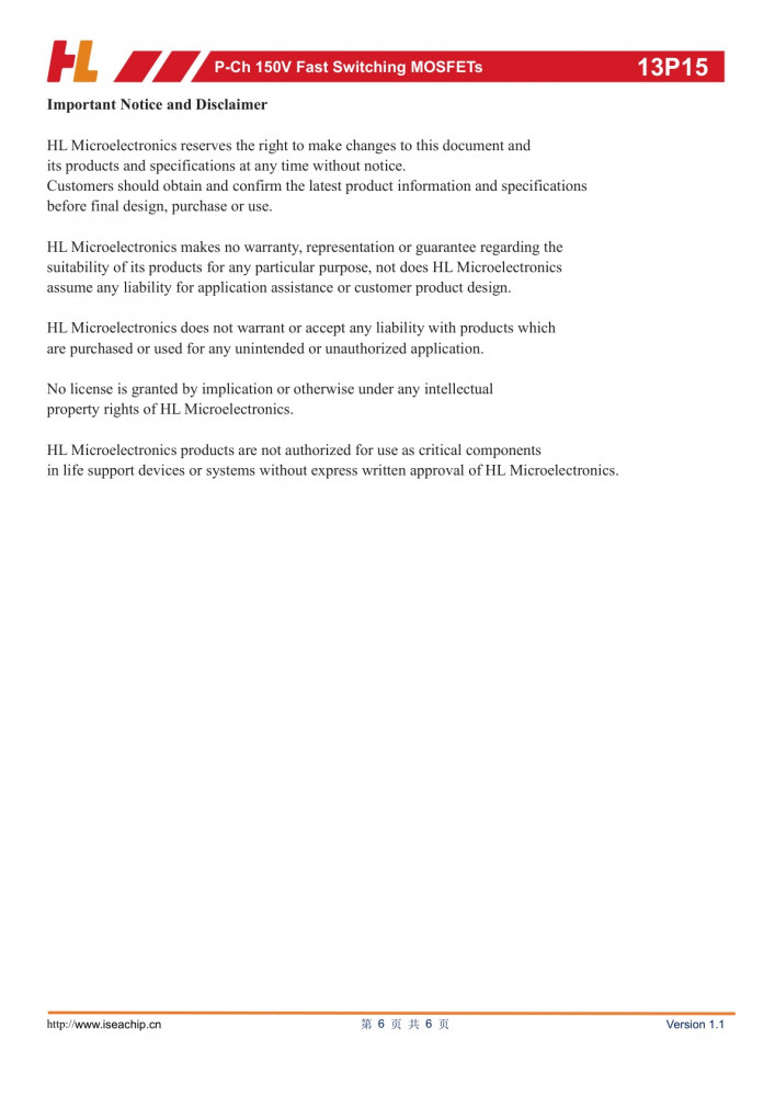 HL 13P15 datasheet page 6