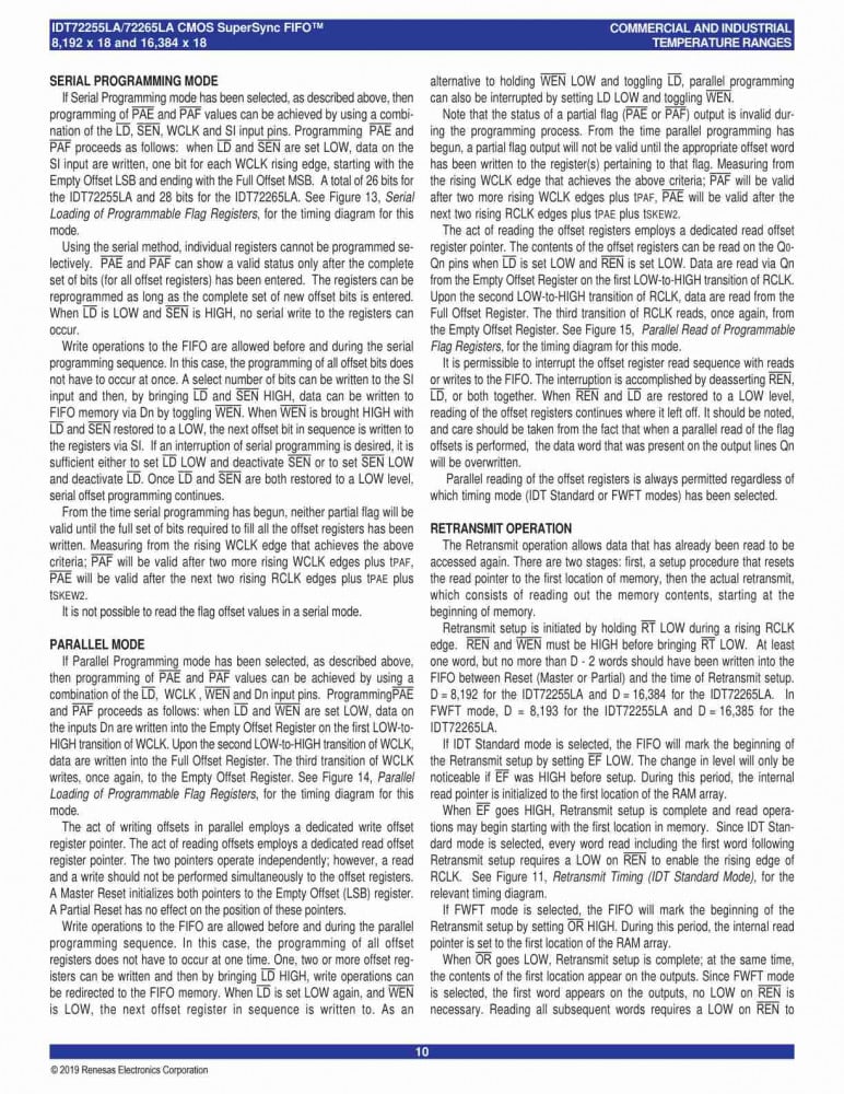 72255LA10PFG datasheet page 10