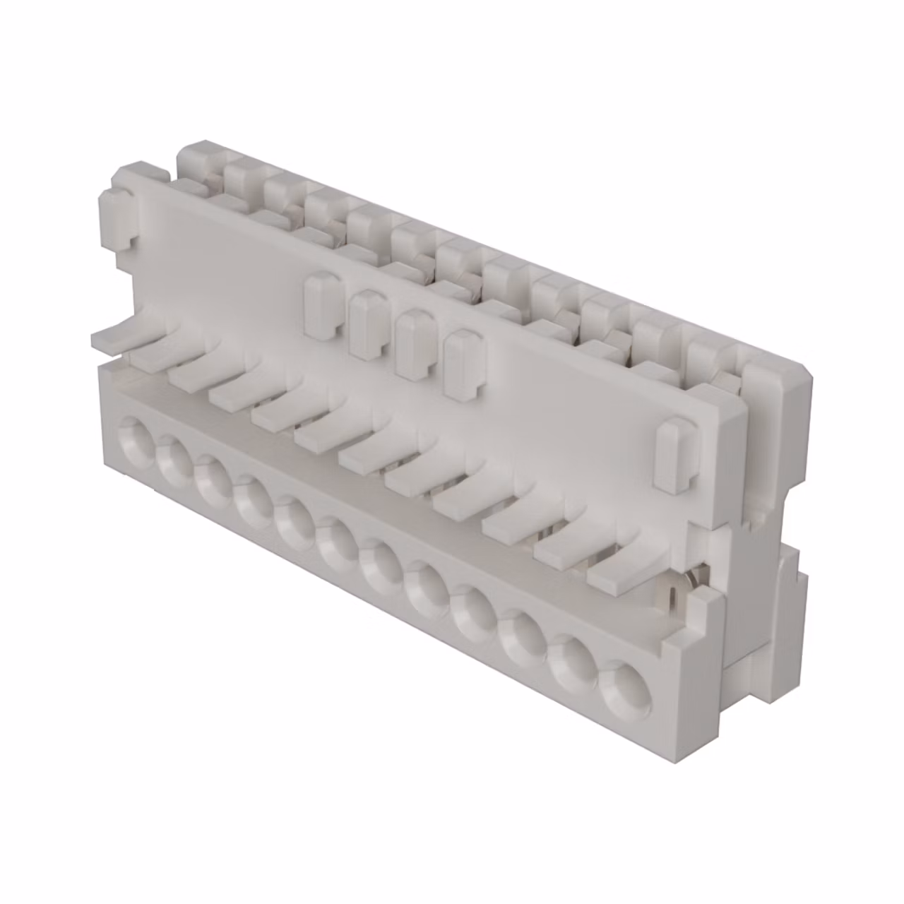 Appli-Mate RAST 2.5 IDT Housing, 2.50mm Pitch, Direct/Indirect, Female, 12 Circuits, Position Keys B, C, D, E, J, K and I Removed, Voided Circuits 2, 5, 8 and 11, Green Color Stripe for sale