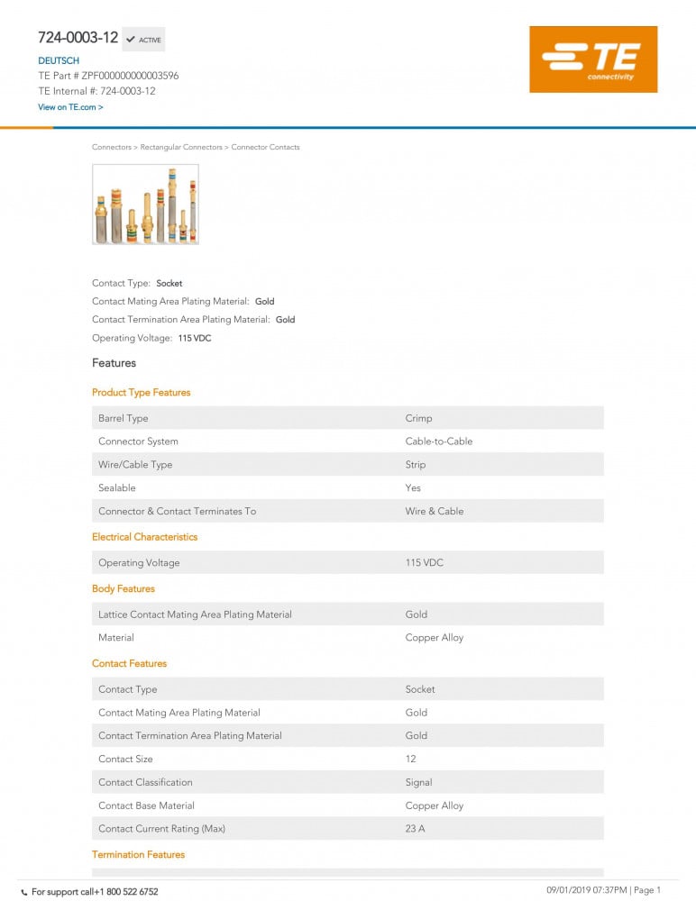 724-0003-12 technical document page 1