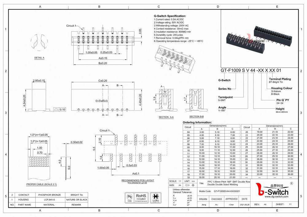GT-F1009SV44-16BBT01 technical document preview