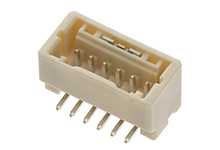 Spot-On Wire-to-Board Header with Nail, 2.00mm Pitch, Single Row, Vertical, 16 Circuits, with Potting Capability, Matte Tin (Sn) Plating, Red