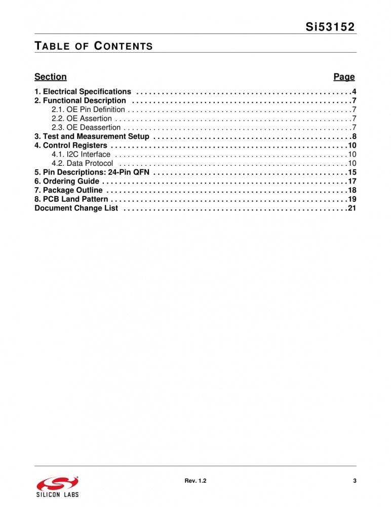 SI53152 datasheet page 3