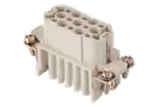 Heavy-Duty Crimp Contact Insert, Male, 15-Pole, 10A, for Turned or Stamped Crimp Contacts, Size 10A «49x16»