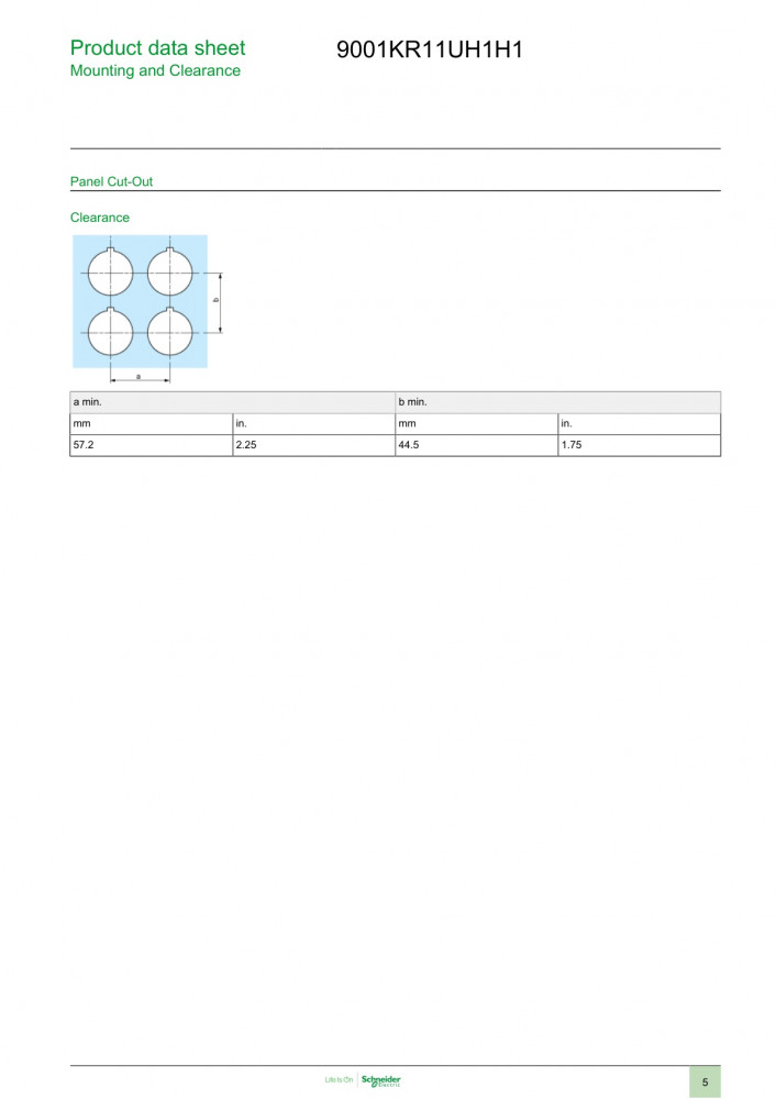 9001KR11UH1H1 technical document page 5
