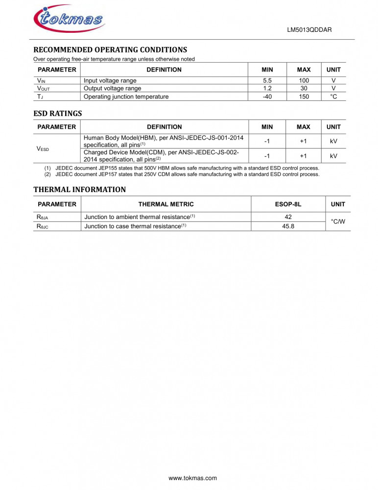 LM5013Q technical document page 3