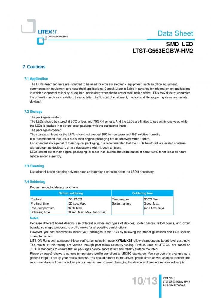 LTST-G563EGBW-HM2 datasheet page 10
