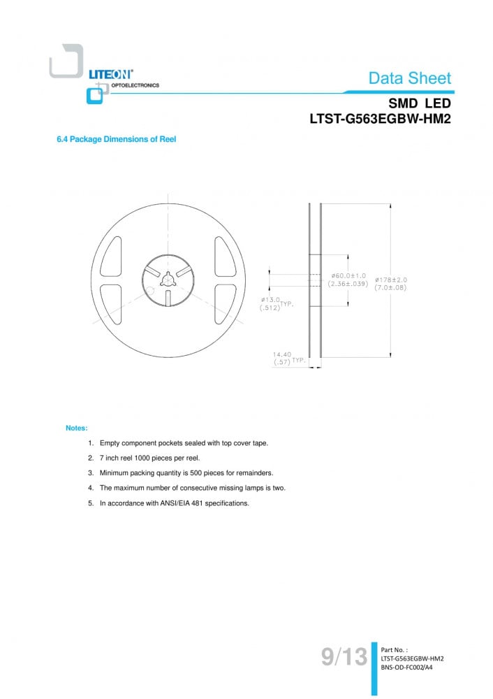 LTST-G563EGBW-HM2 datasheet page 9