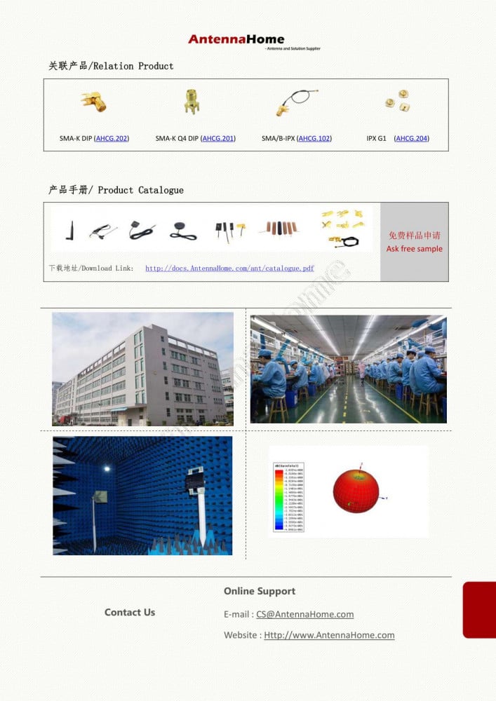 AntennaHome AHCG.103 technical document page 2