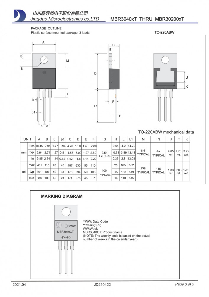 MBR30200FT datasheet page 3